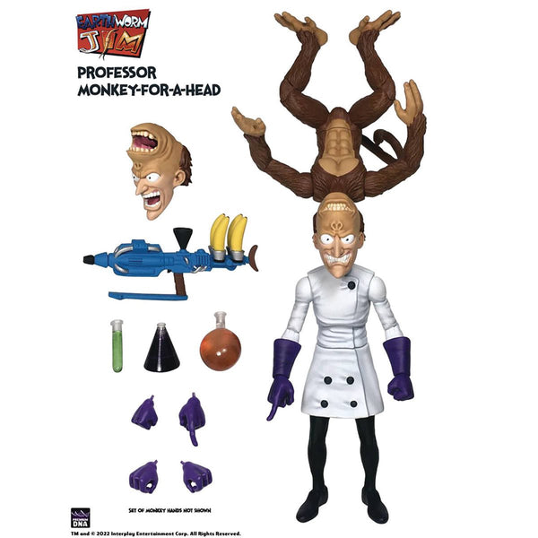 **Pre Order**Premium Dna Toys Earthworm Jim Professor Monkey-For-A-Hea ...
