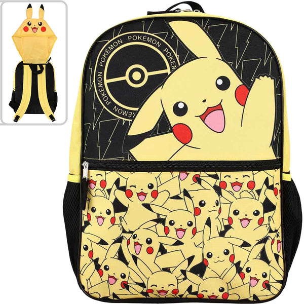 Bioworld Pokemon Pikachu Hooded Youth Backpack – Toyz in the Box