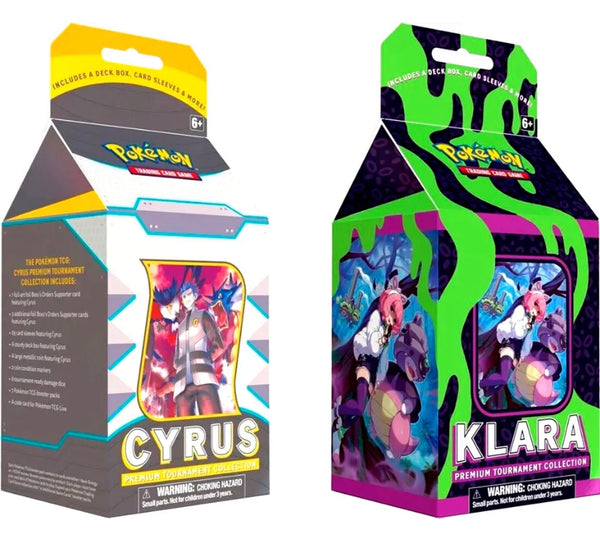 POKEMON Premium Tournament Collection Box Cyrus & Klara 14 total Boost ...